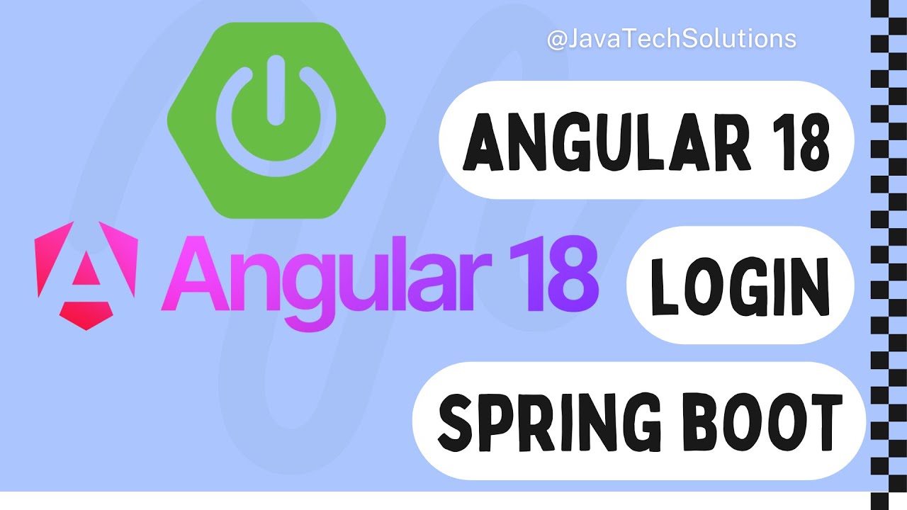 Angular 18 Login With Spring Boot 3 Step By Step Youtube