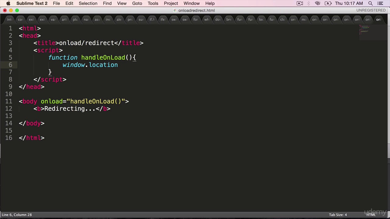 Javascript Onload Page Redirect Youtube