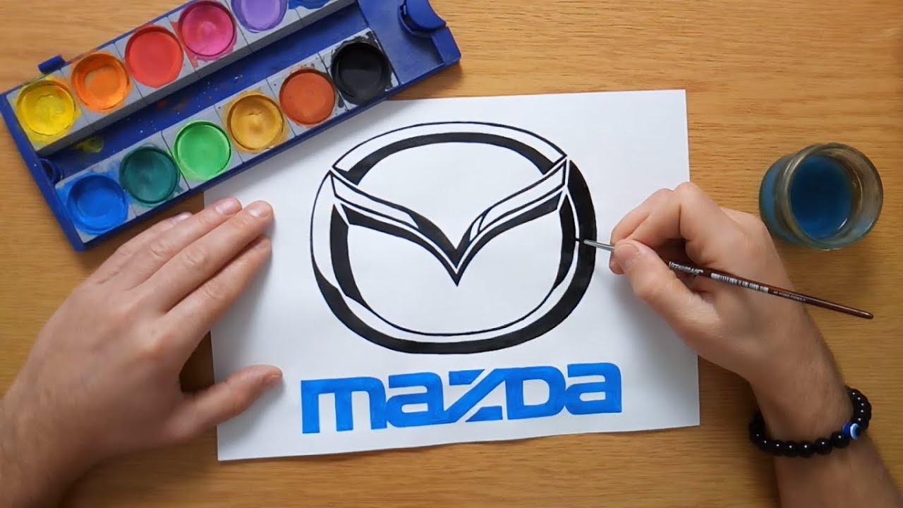 How To Draw The Mazda Logo マツダのロゴの描き方 Youtube