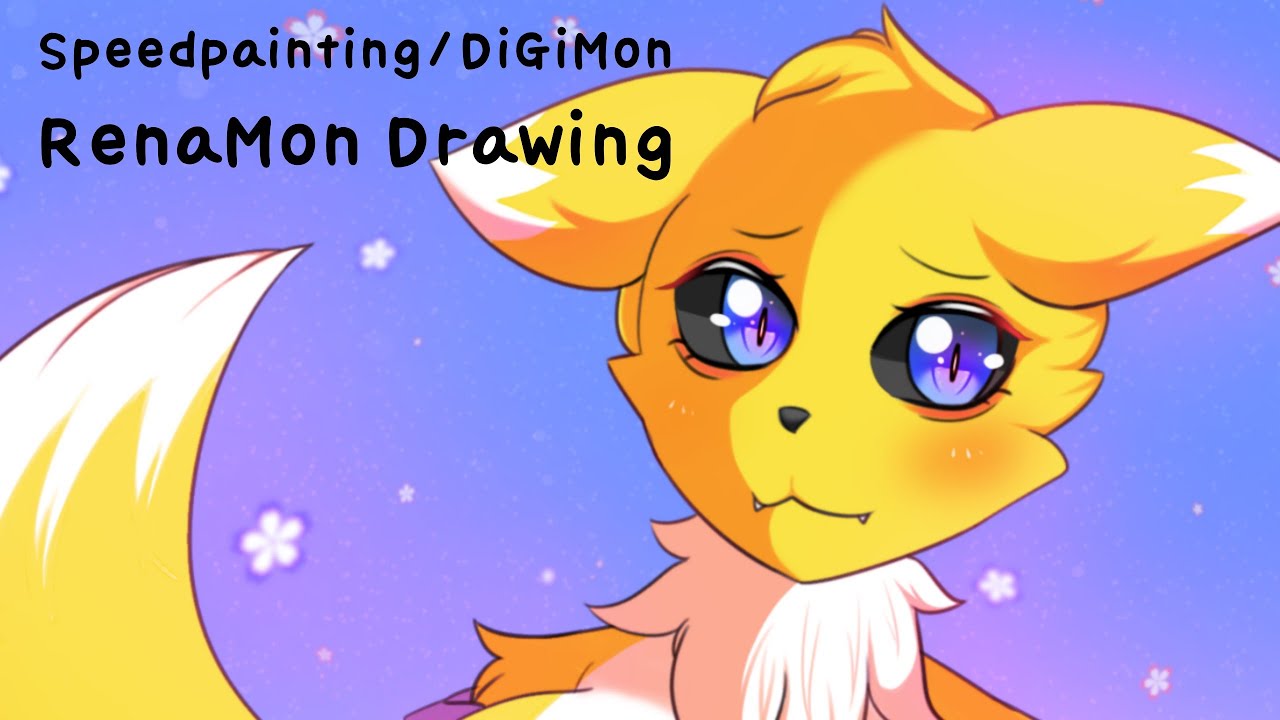 Speedrepainting Digimon Renamon 레나몬 리페인팅 Youtube