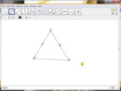 Geogebra Tutorial Locating The Centroid Youtube
