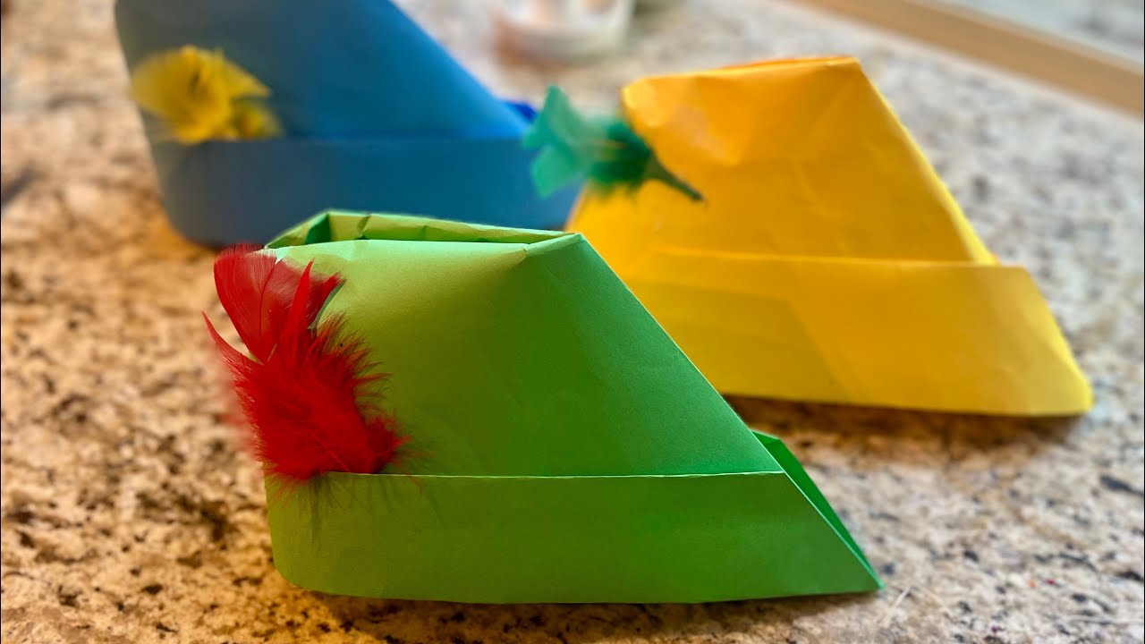 How To Make A Paper Robin Hood Hat Youtube