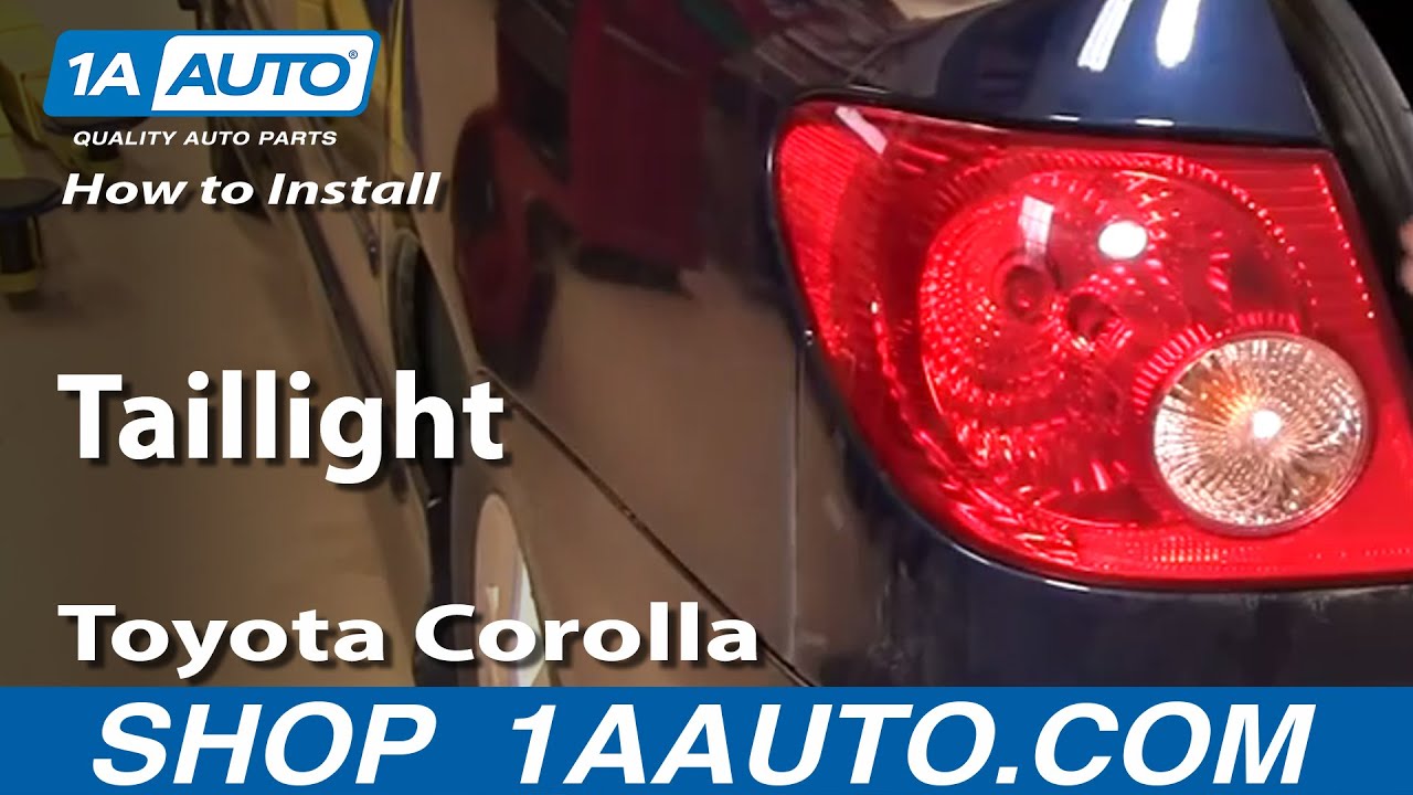 How To Replace Tail Light 03 04 Toyota Corolla Youtube