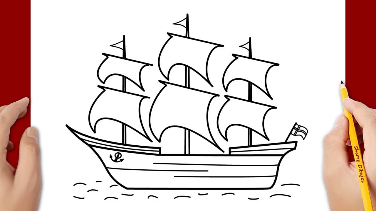 Cómo Dibujar Un Barco Velero Youtube