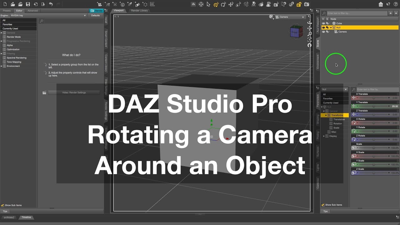 Daz Studio Pro Rotating A Camera Around An Object Youtube