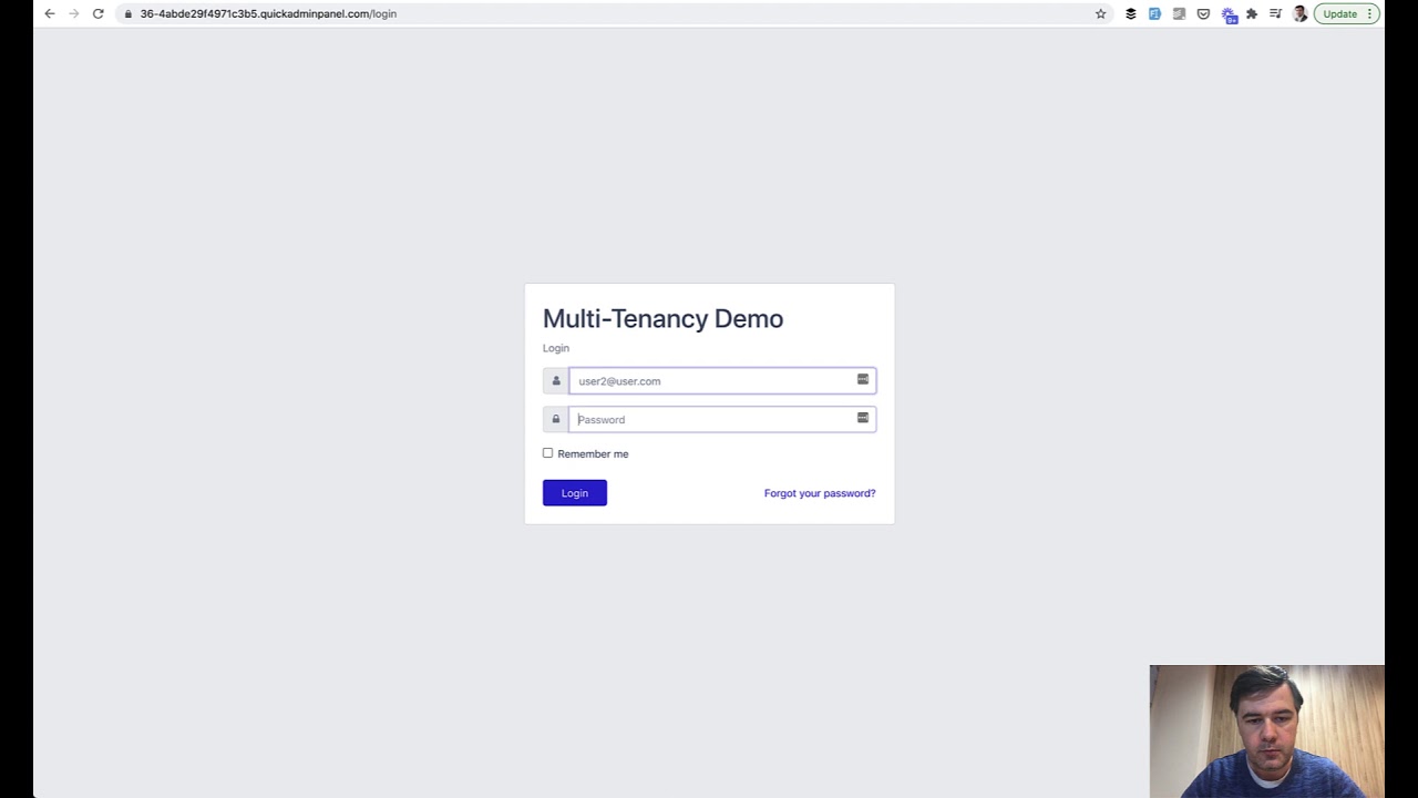 Quickadminpanel Module Multi Tenancy Demo Youtube