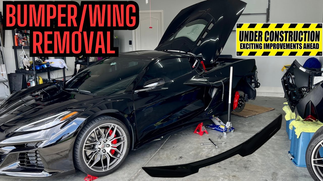 C8 Corvette Z06 Rear Bumper And Wing Removal Youtube