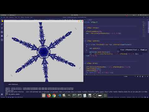 Brownian Tree Snowflake C Openframeworks Youtube
