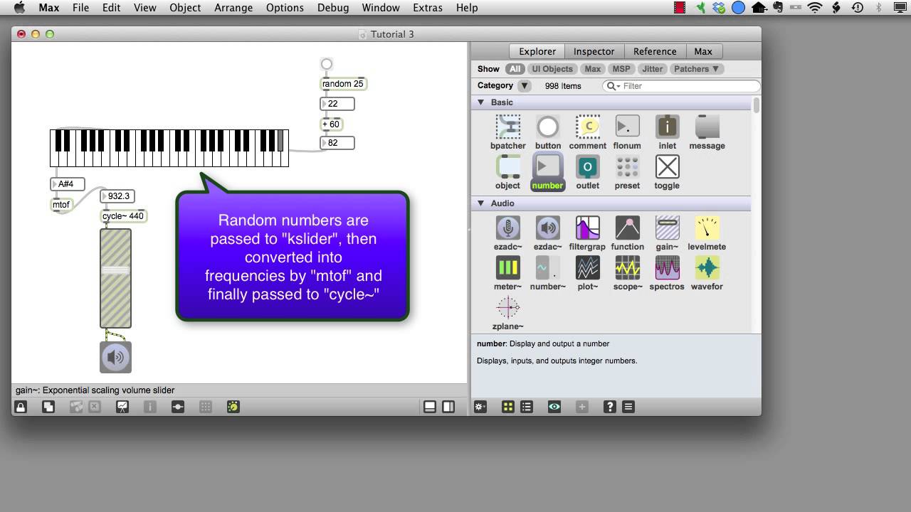 Max Msp Tutorial 3 Random Notes Youtube