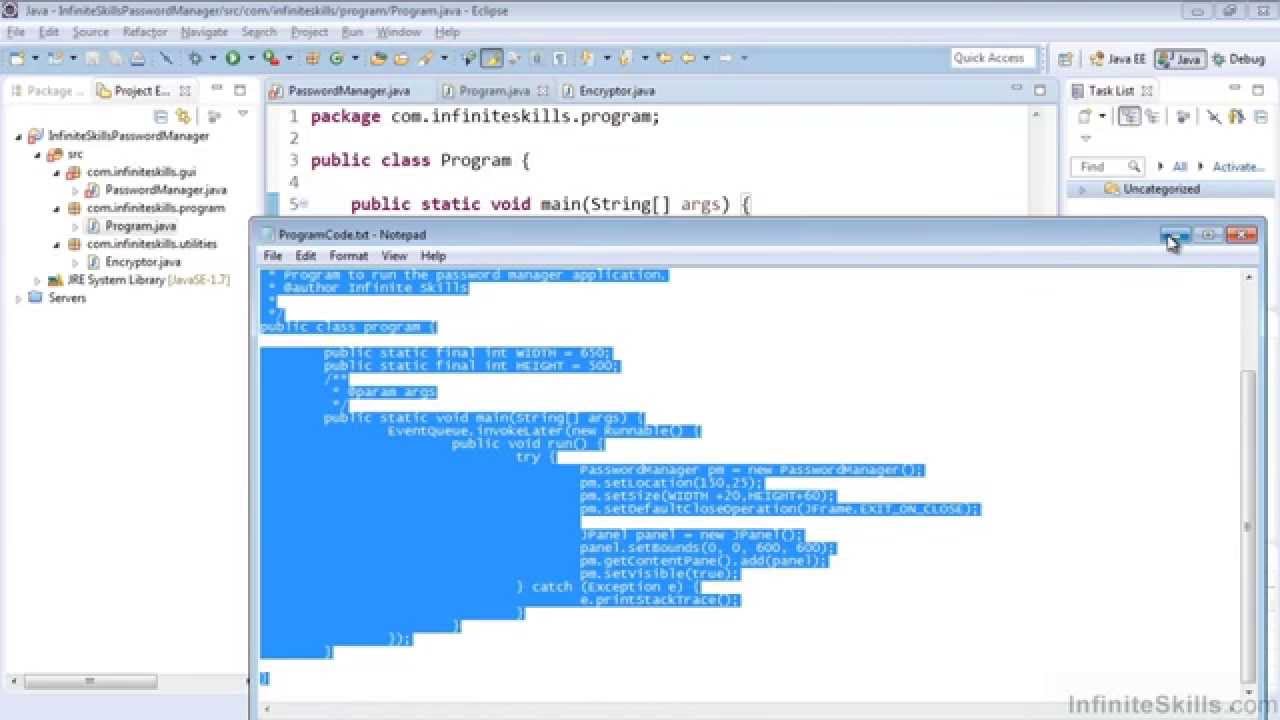 Eclipse Java Ide Tutorial Creating Classes Youtube