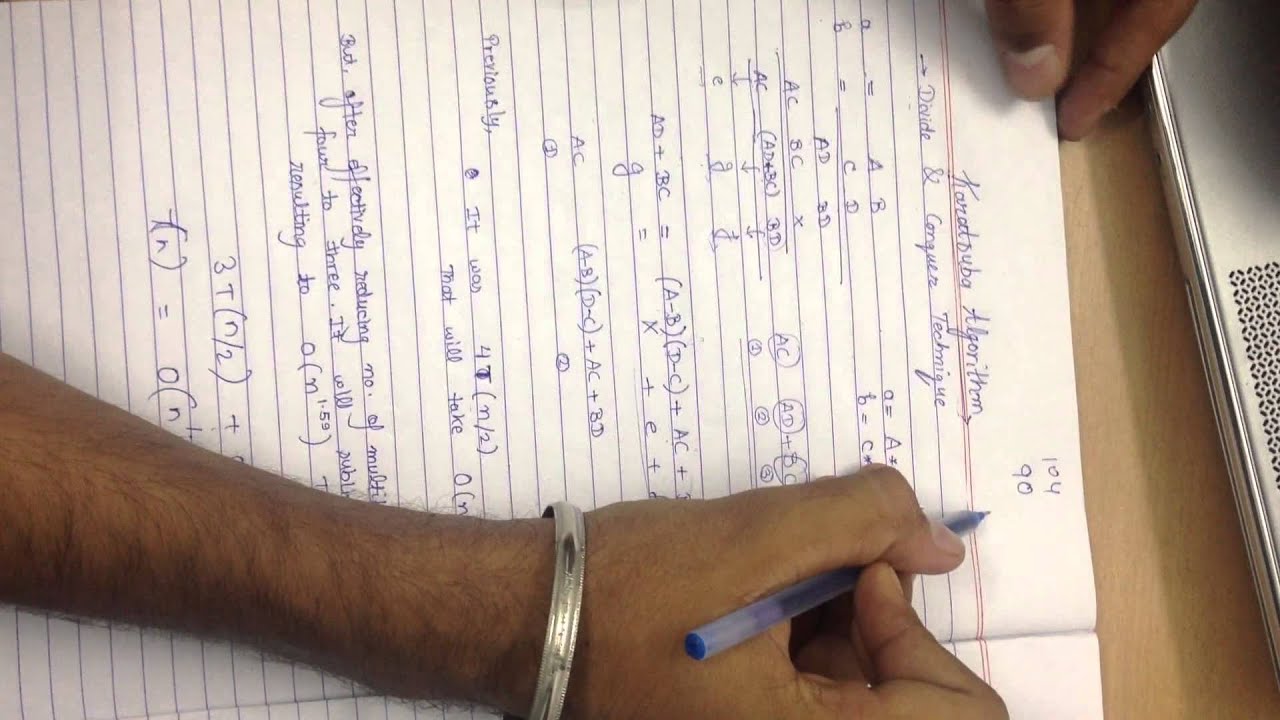 Basics Of Karatsuba Algorithm Youtube