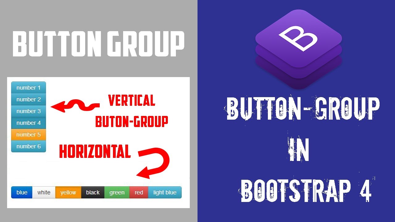 12 How To Create Button Groups In Bootstrap 4 Youtube