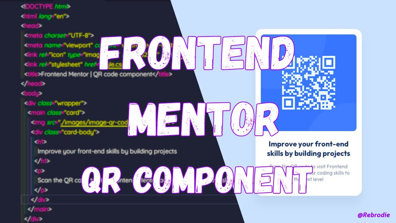 Frontend Mentor Challenge Qr Code Component Html Css Youtube