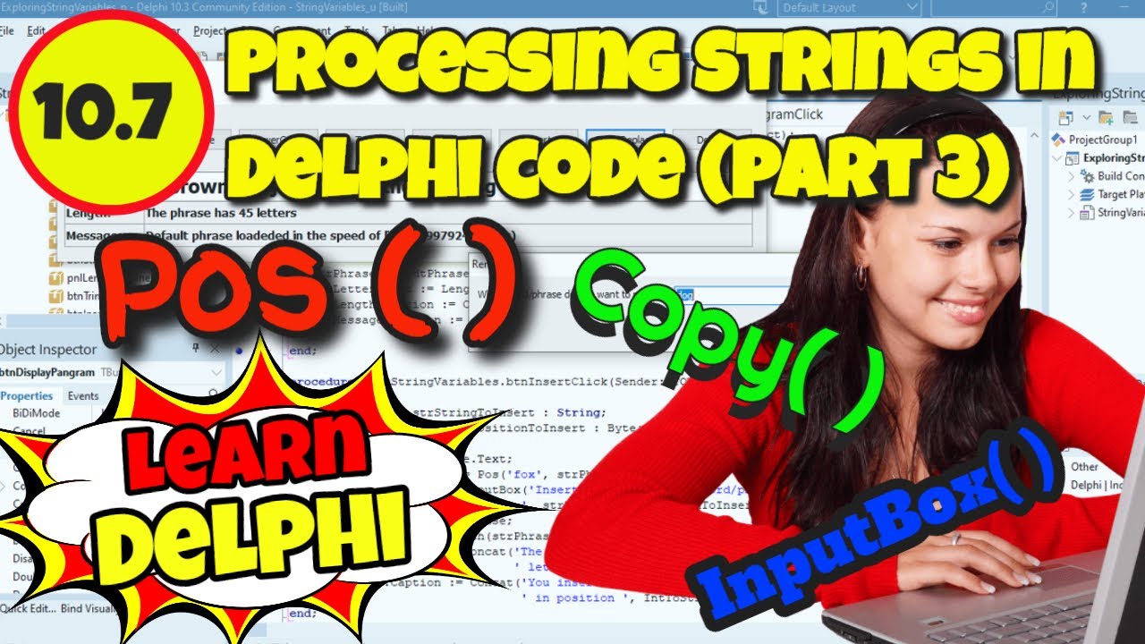 Learn Delphi Programming Unit 10 7 Exploring String Variables In