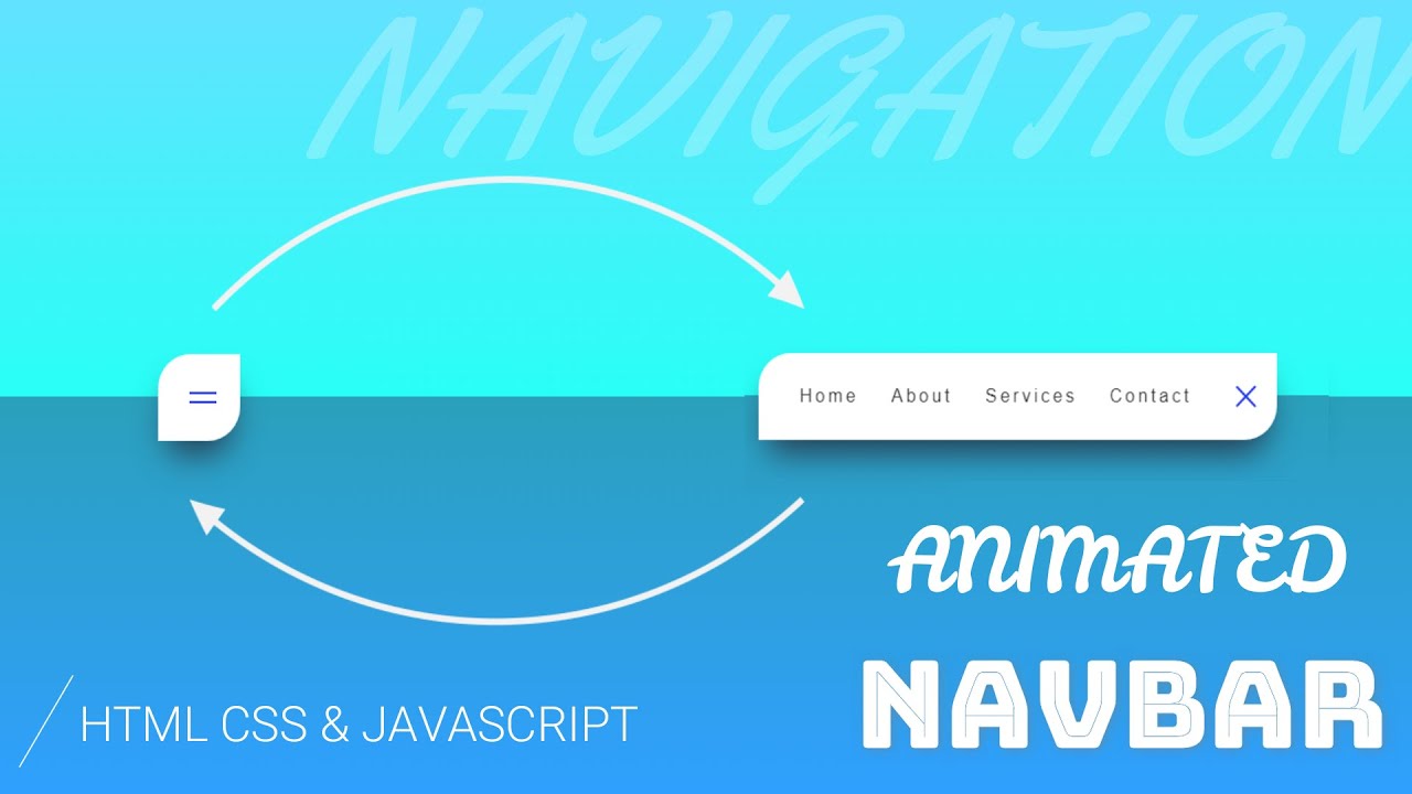 Animated Navigation Menu Bar Using Html Css And Javascript Circular