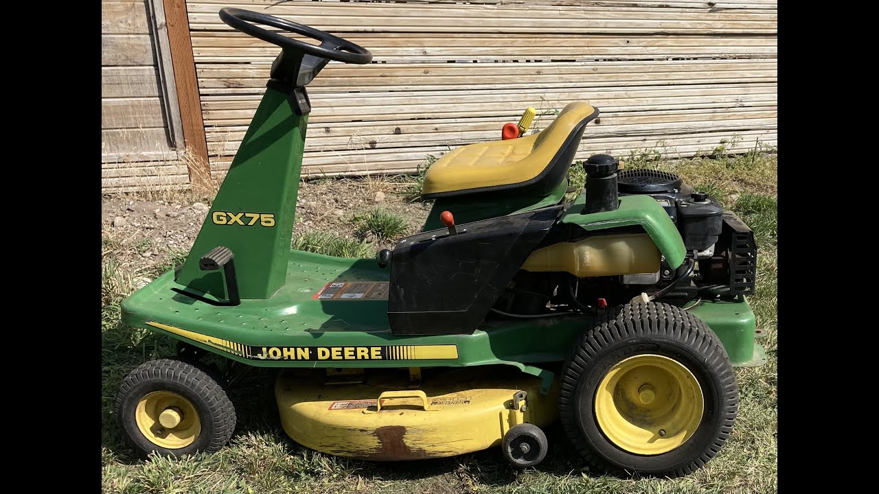 How To Remove The Blade Deck On A John Deere Gx75 Youtube