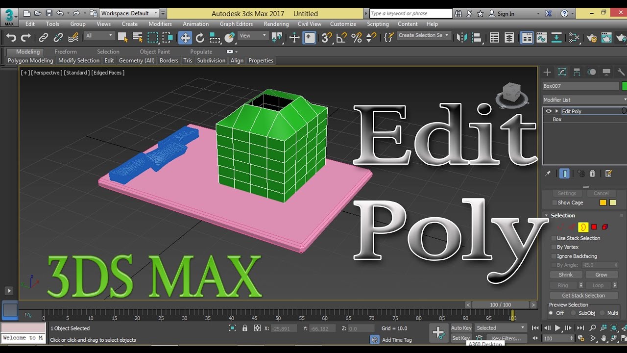 3ds Max Part 8 How To Use Edit Poly Command Youtube