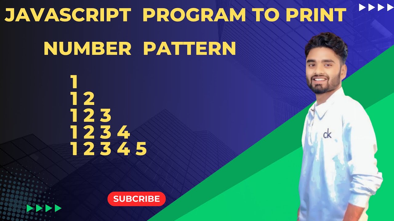 Javascript To Print The Number Pattern 1 Youtube