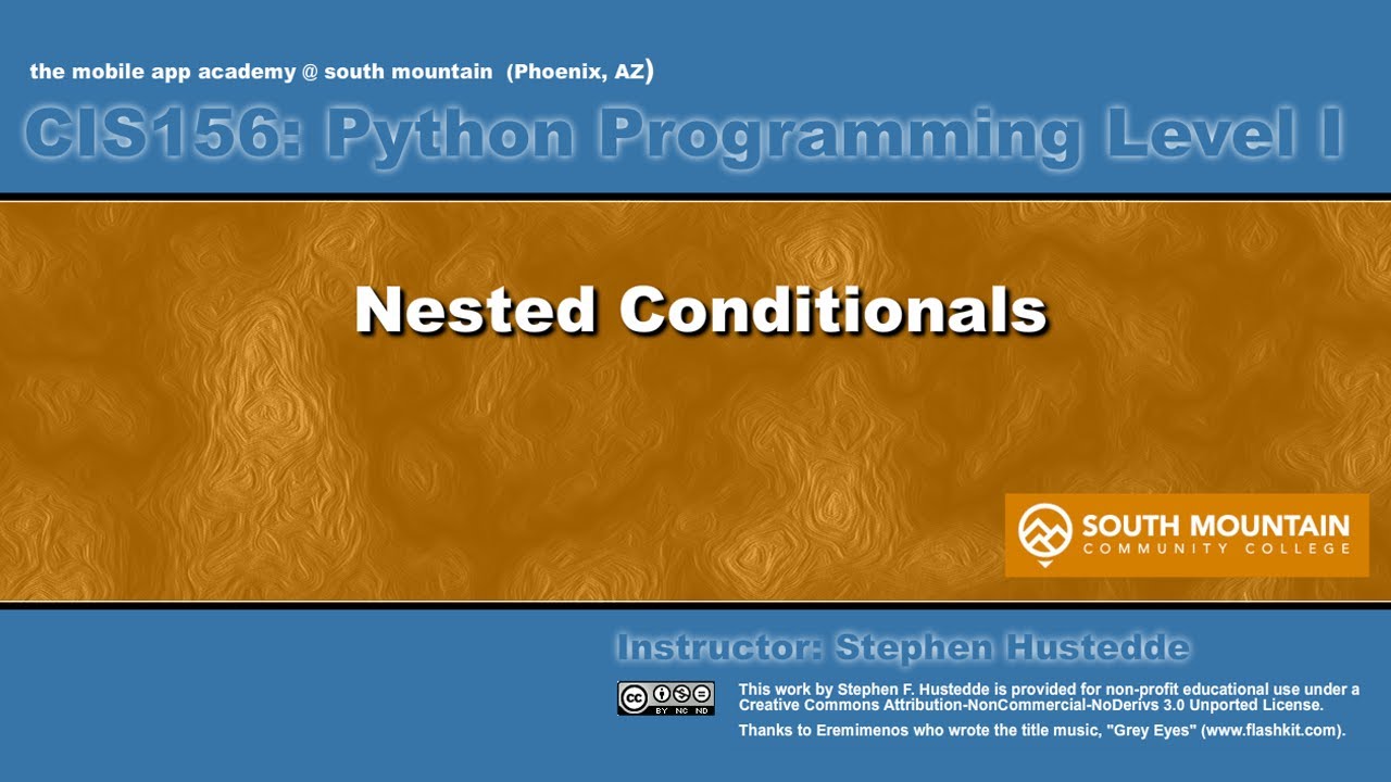 Python 03b Nested Conditionals Youtube