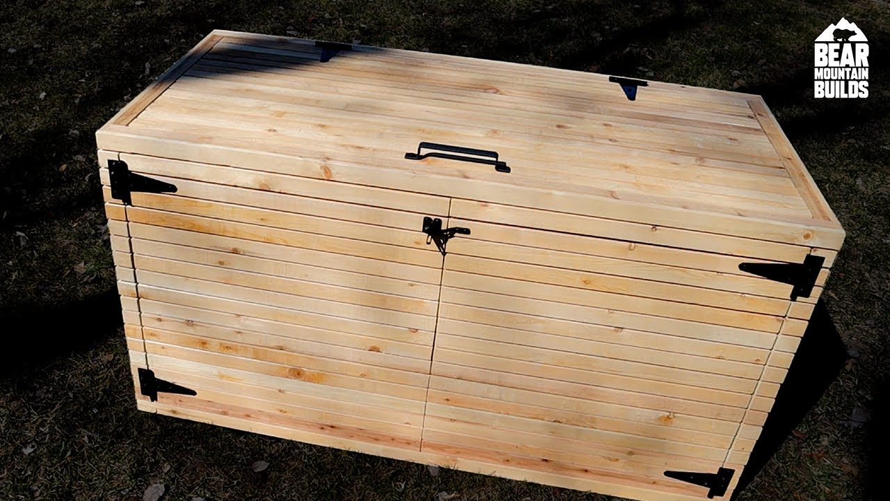 Ultimate Cedar Slat Garbage Can Enclosure Youtube