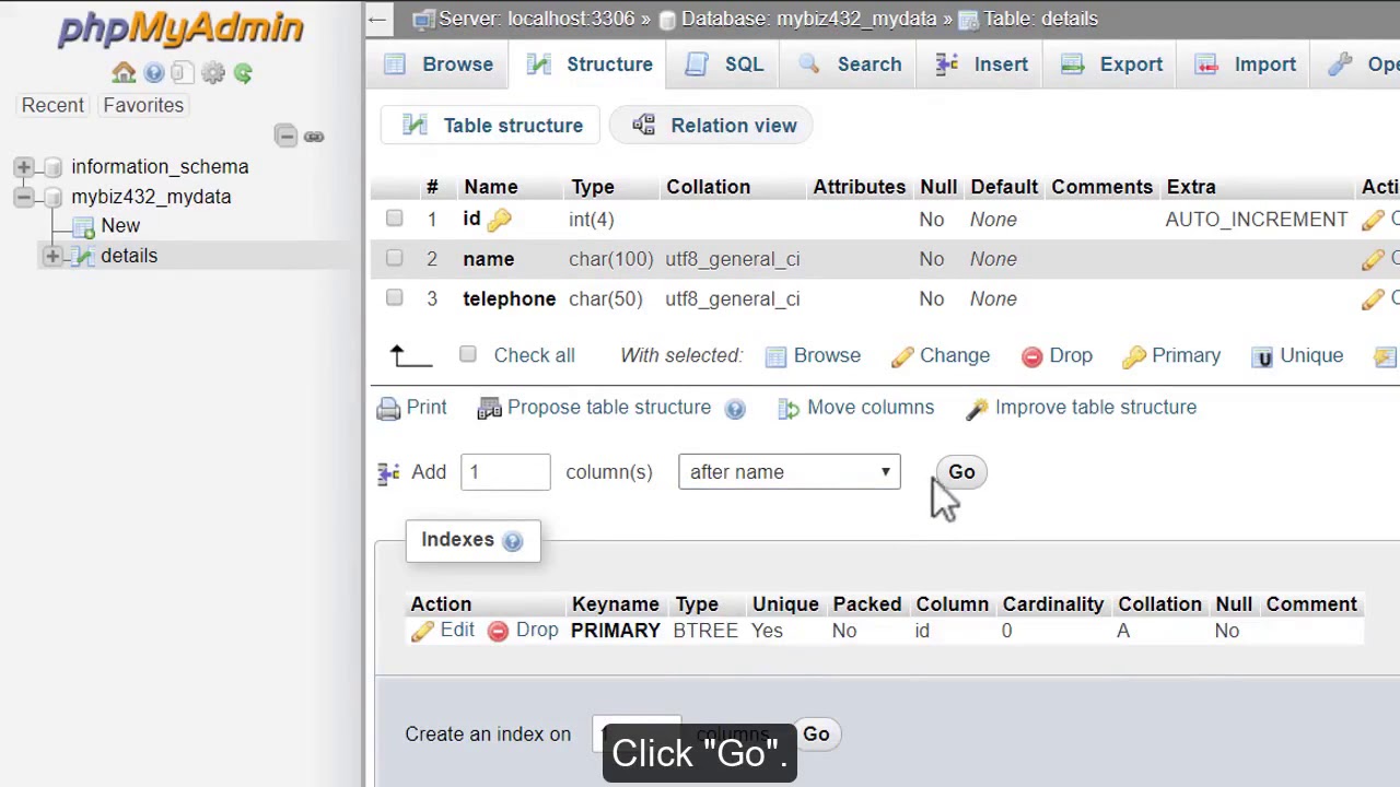 Inserting Fields Into Database Tables With Phpmyadmin Hostimul Youtube