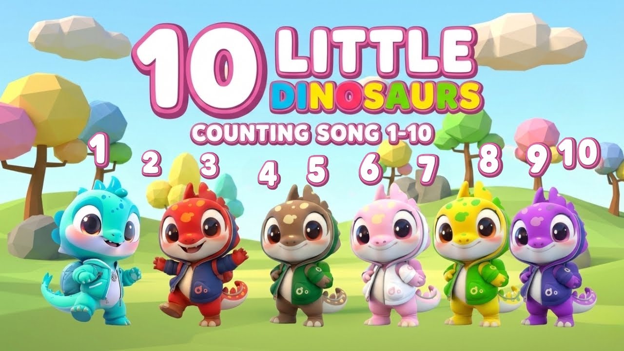 10 Little Dinosaurs рџ Counting Song 1 10 Learn Numbers For Kids
