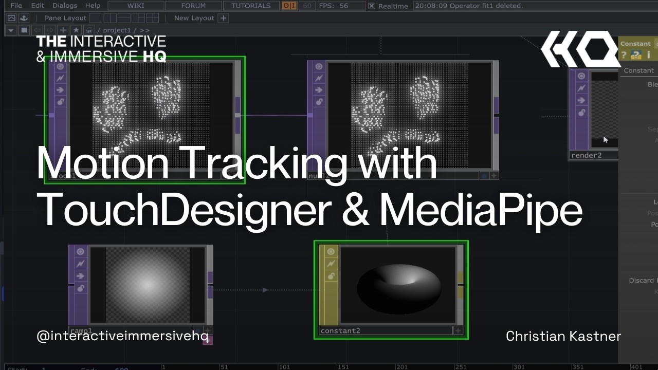 Motion Tracking With Touchdesigner Mediapipe Touchdesigner Tutorial
