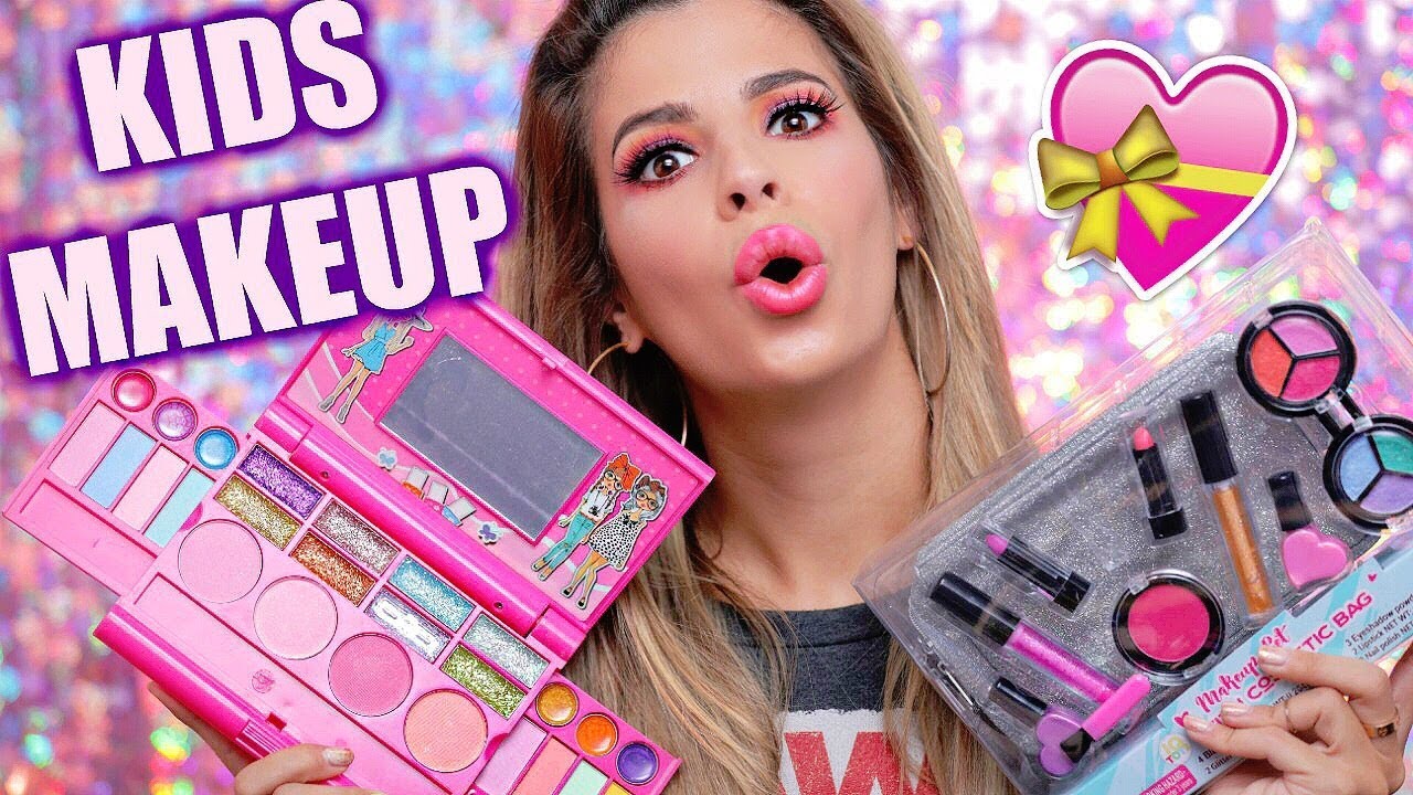 Full Face Using Only Kids Makeup Challenge Woman Domaniation