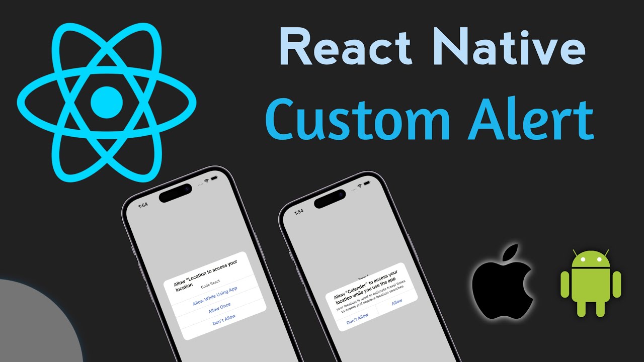 Create Custom Alert In React Native Youtube