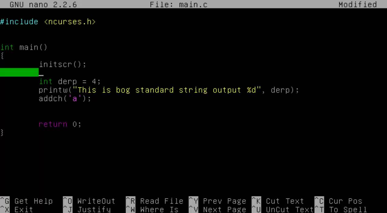 Ncurses Tutorial 2 Outputs Youtube