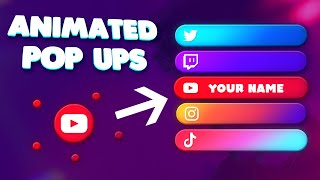 Obs Studio Social Media Popup Free Template Tutorial Doovi