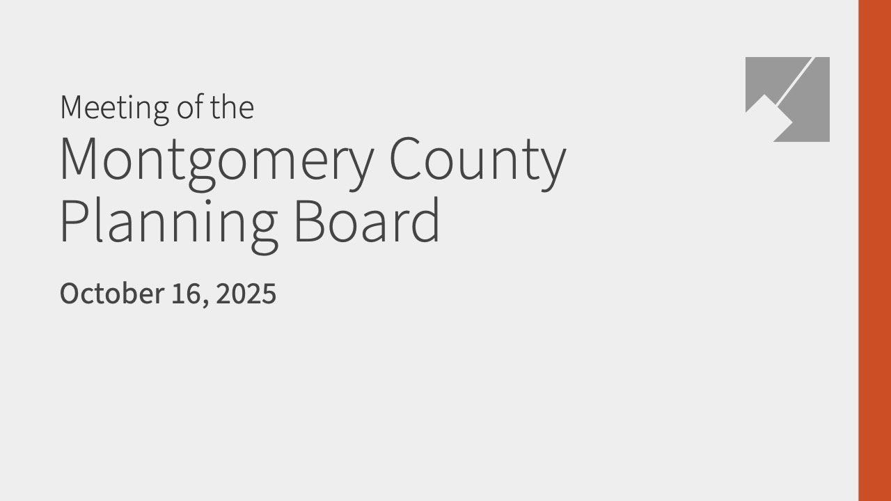 Montgomery Planning Board Live Stream 10 16 25 Youtube