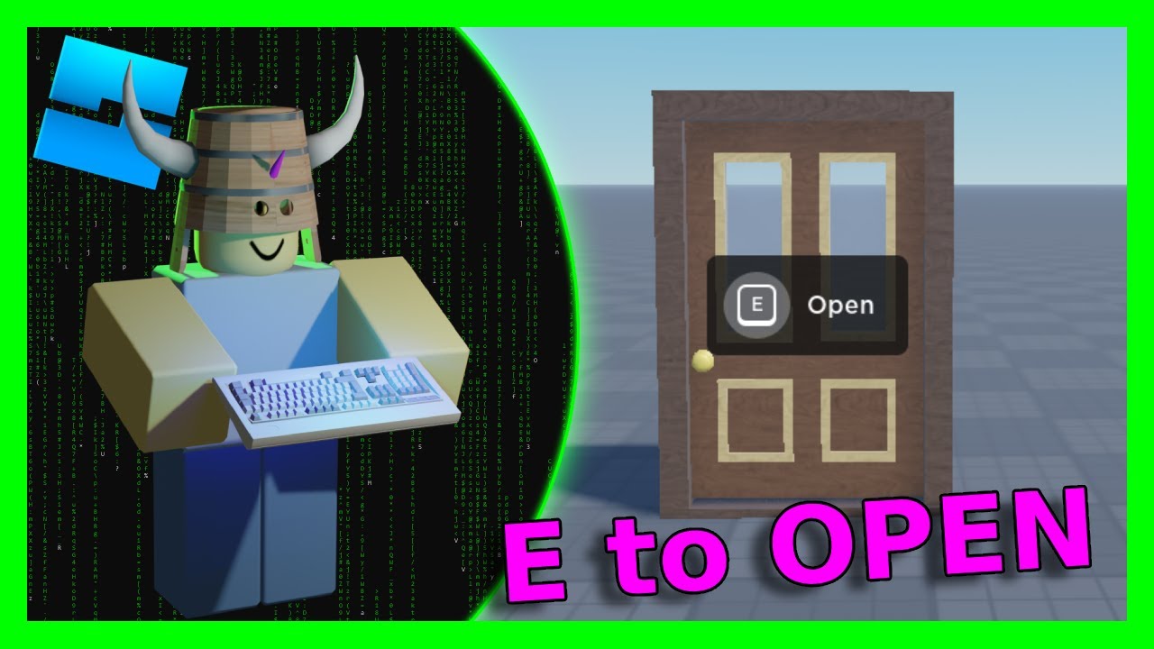 E To Open Door Proximity Prompt Roblox Scripting Tutorial Youtube