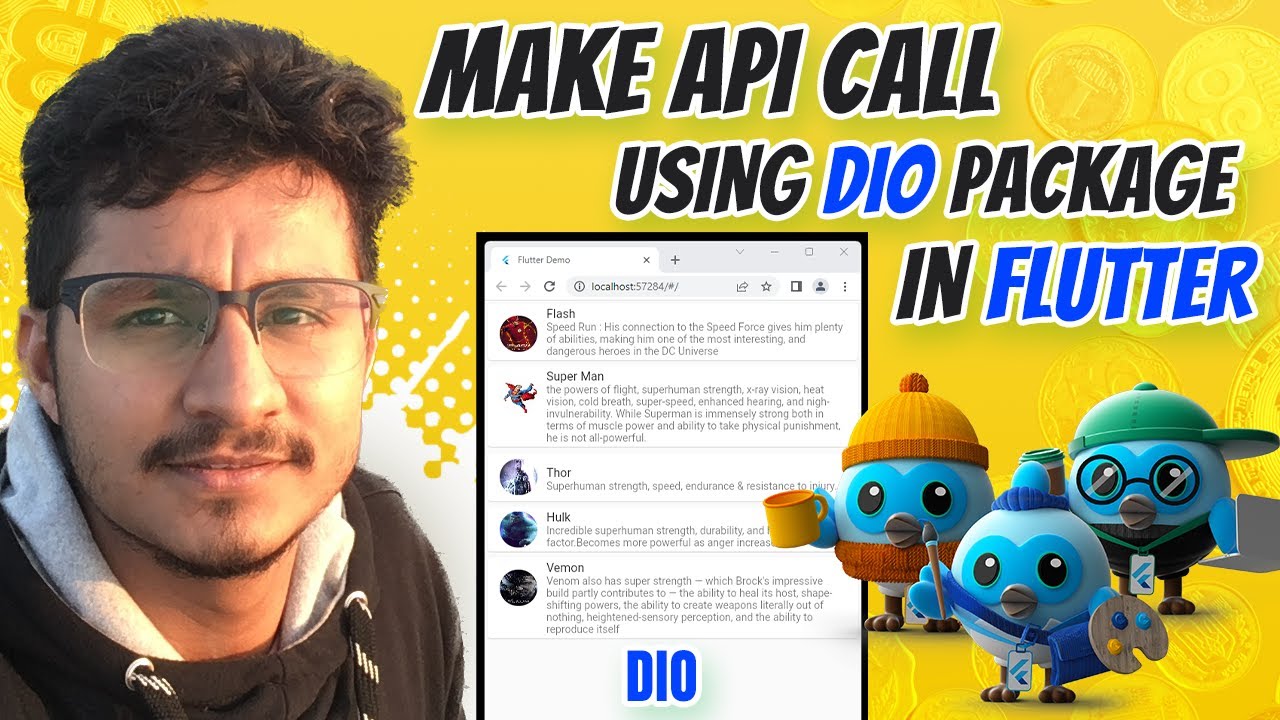 Flutter Dio Make Api Get Request Show Data In Listview Youtube