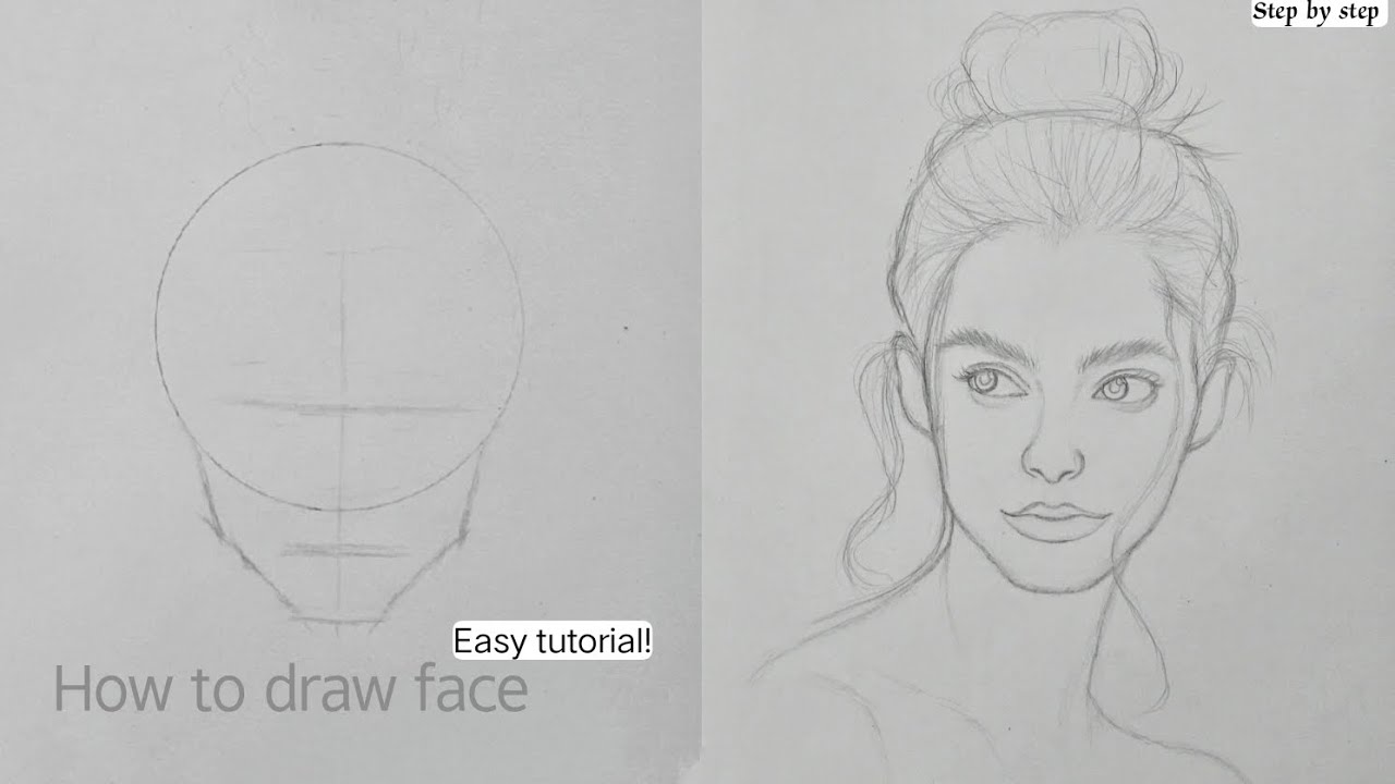 How To Draw A Face Step By Step At Ronnie Herring Blog