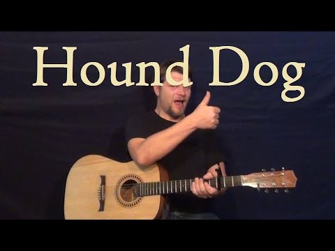 Hound Dog Elvis Presley Easy Guitar Lesson How To Play Tutorial Youtube