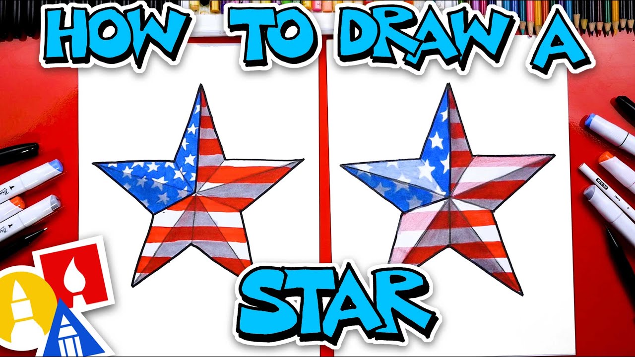 How To Draw A Star Memorial Day Youtube