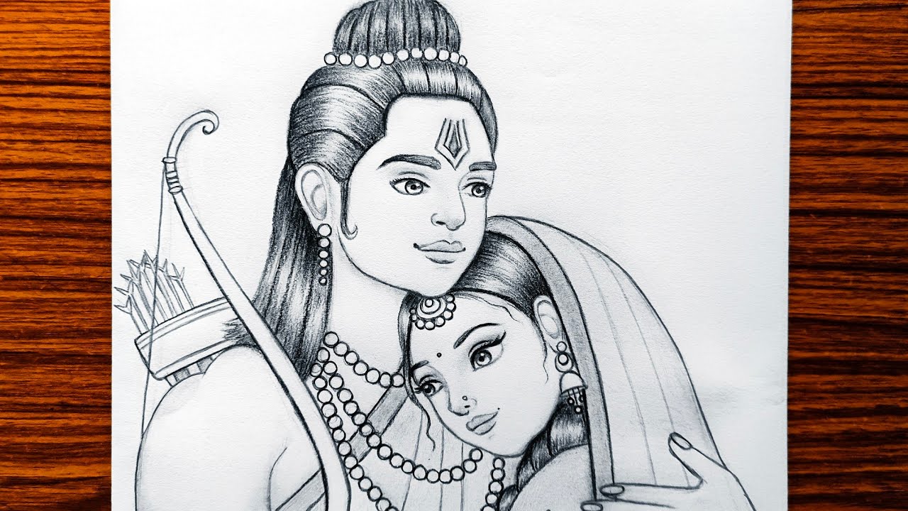 Lord Shree Ram Drawing Easy Pencil Drawing Of Lord Ram Sita Easy ...