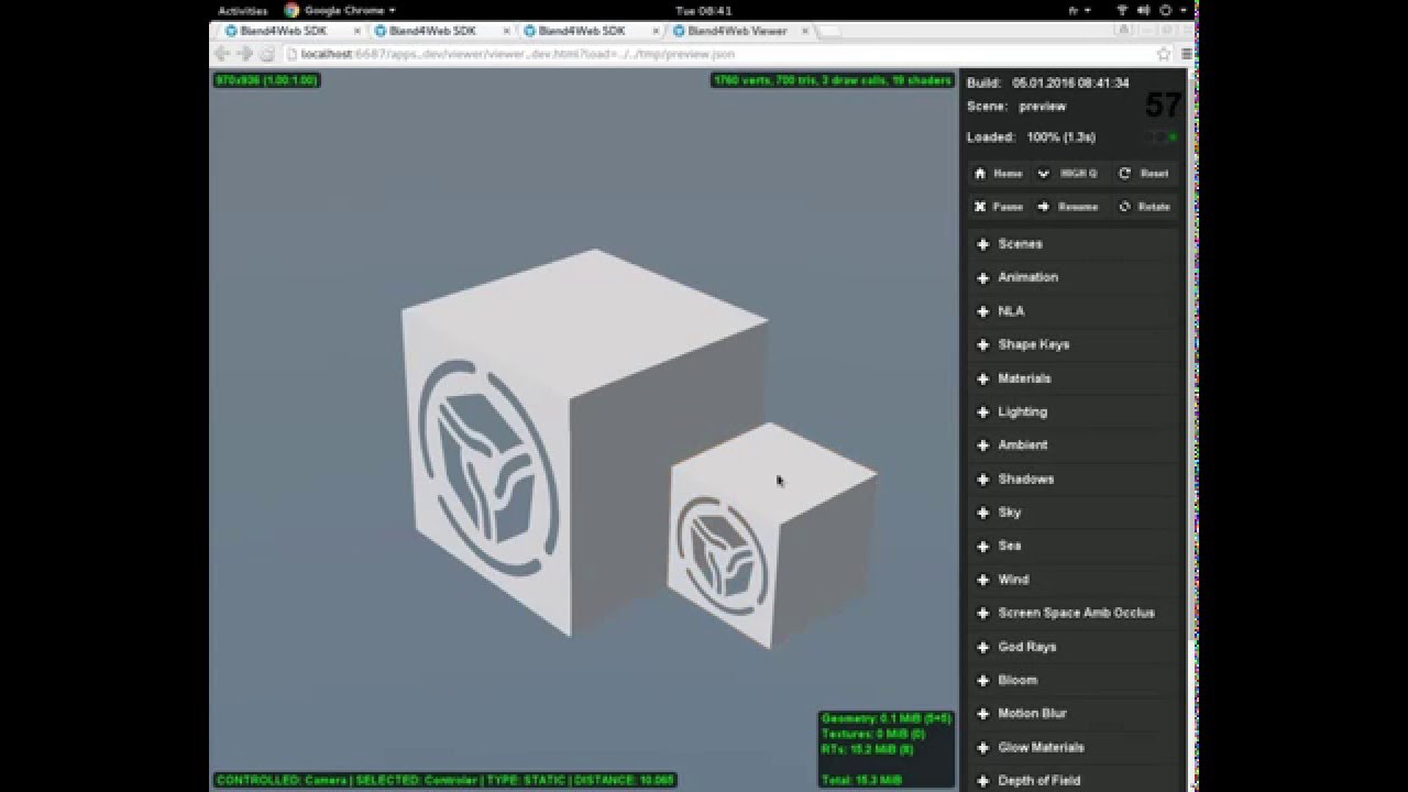 Blend4web Simple Interaction Youtube