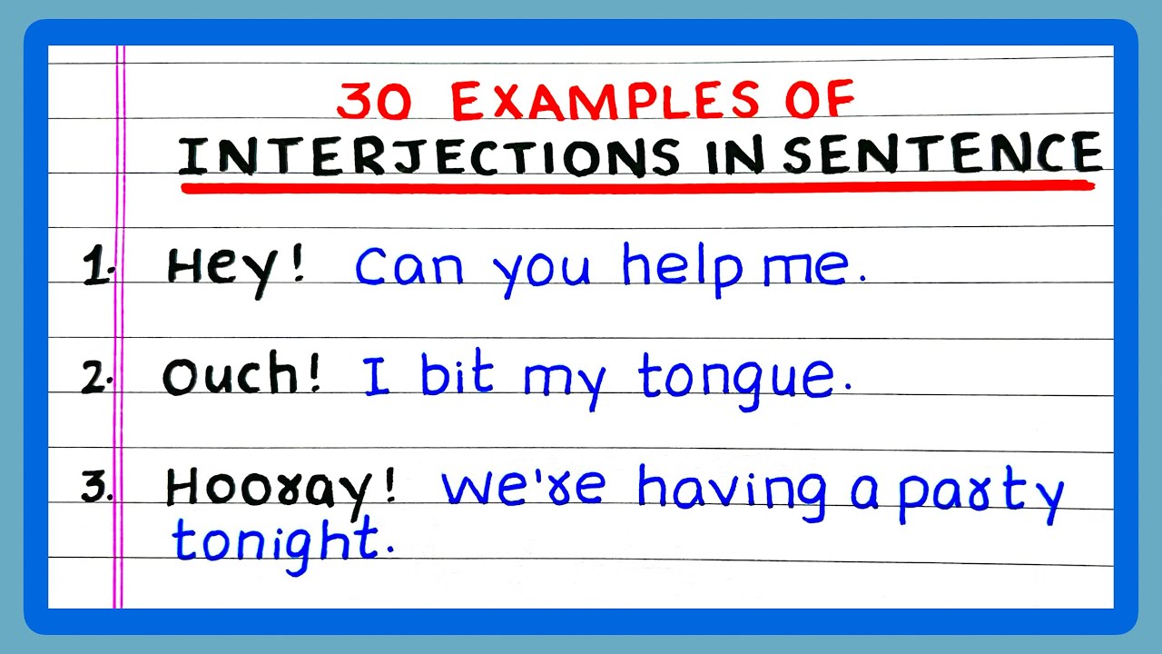 Interjection Examples Sentences Interjection Lesson Plans Worksheets