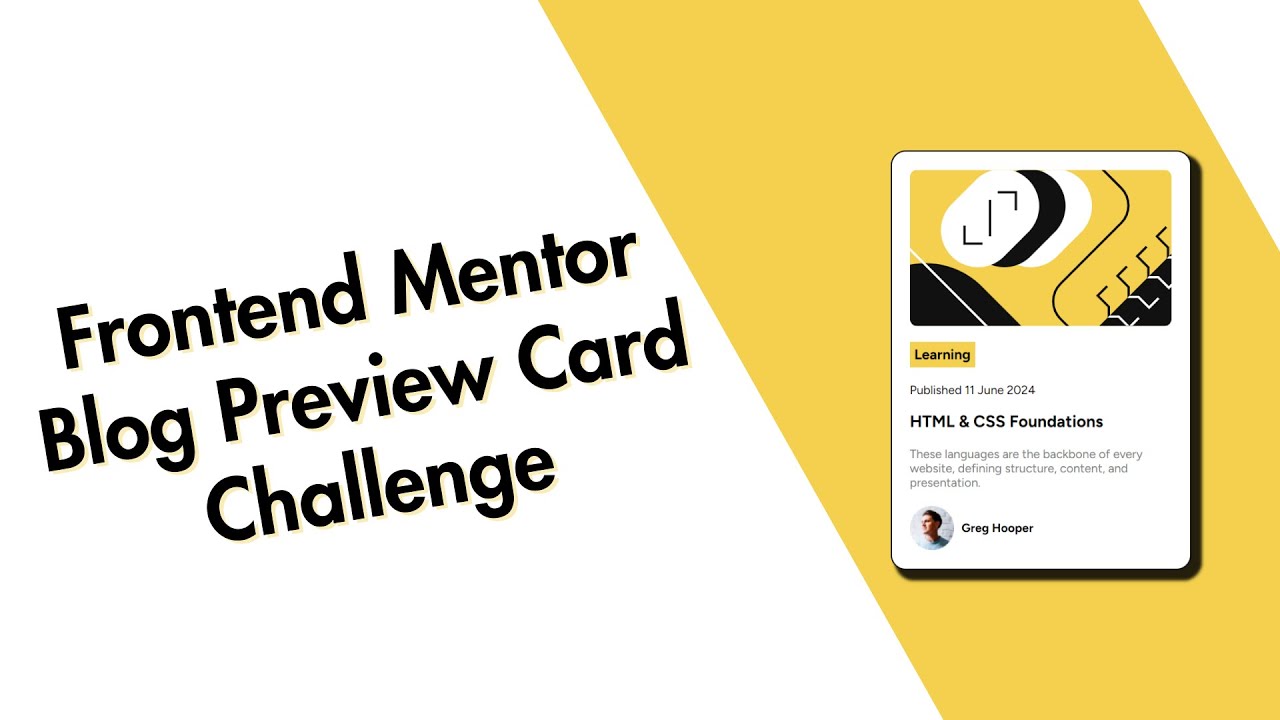 Frontend Mentor Challenge Build A Simple Preview Card With Html And