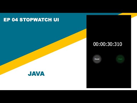 Java Stopwatch User Interface Youtube