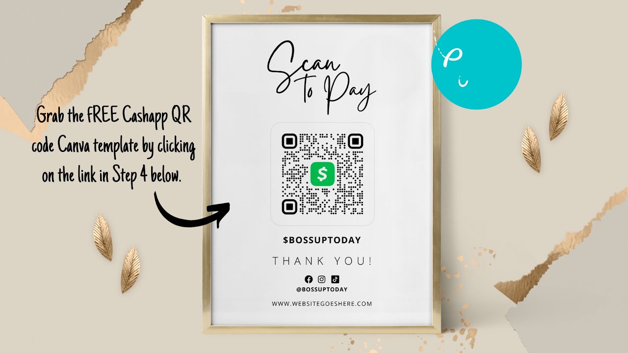 Cashapp Qr Code Sign Created Using Canva Youtube