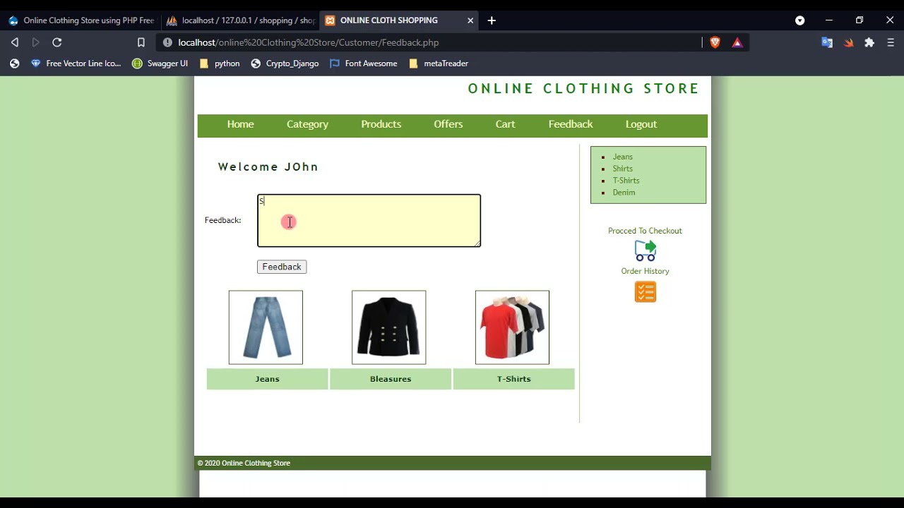 Online Clothing Store In Php Demo Youtube