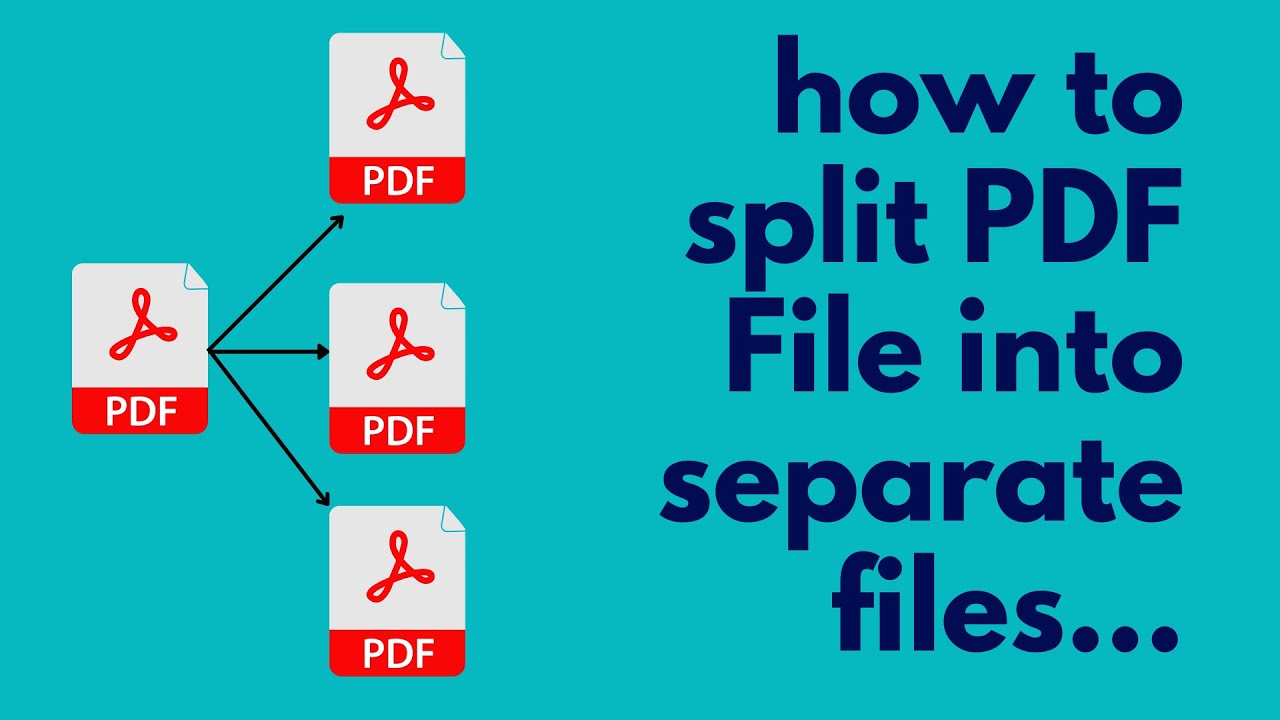 How To Split Pdf File Into Separate Files Youtube