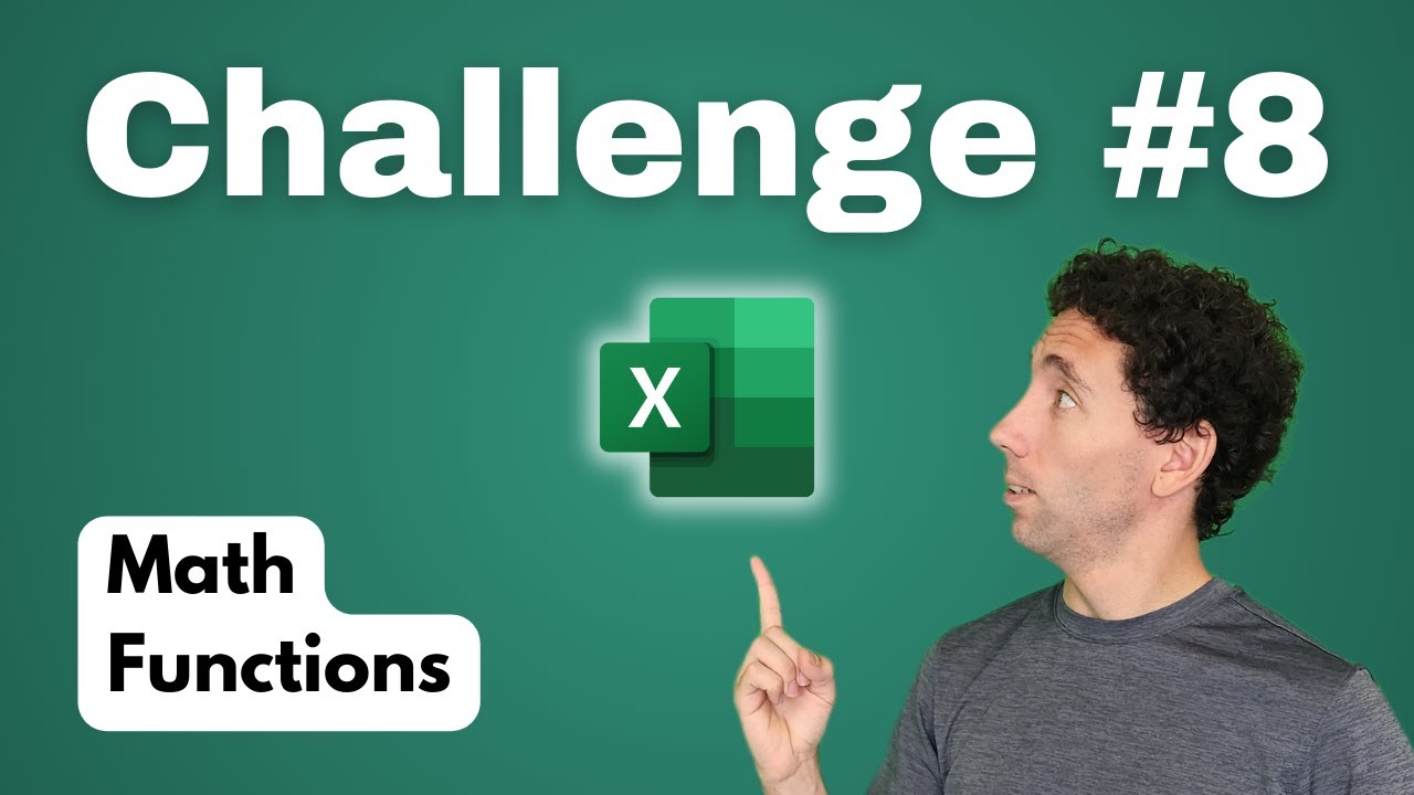 Excel Challenge 8 Math Functions Youtube