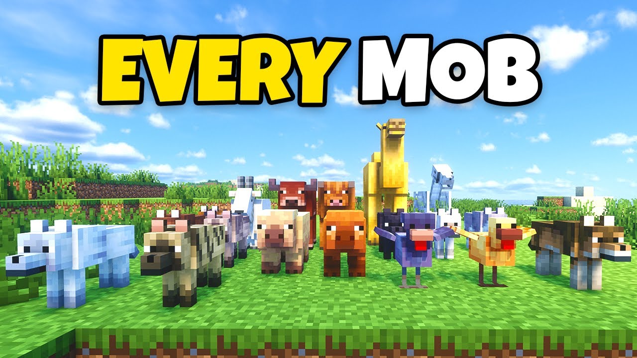 I Collected Every New Mob In Minecraft Hardcore Youtube