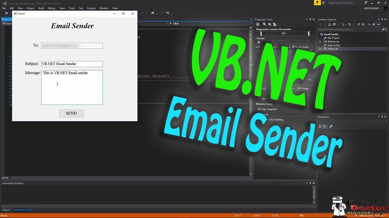 Vb Net Email Sender Youtube