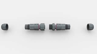 M12 Wire To Wire Inline Waterproof Connector 2 3 Pin Ul Version Aohua ...