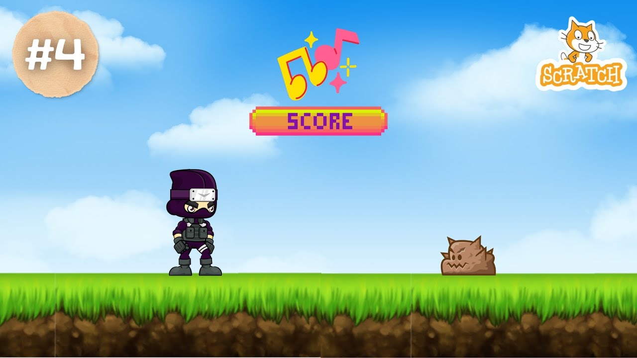 Tutorial Bikin Game Endless Runner Di Scratch Part 4 Youtube